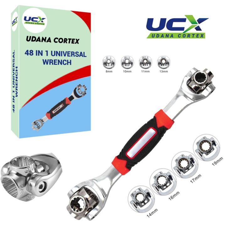 UDANA CORTEX Universal Wrench 48 in 1 - Multifunction Socket Spanner ...