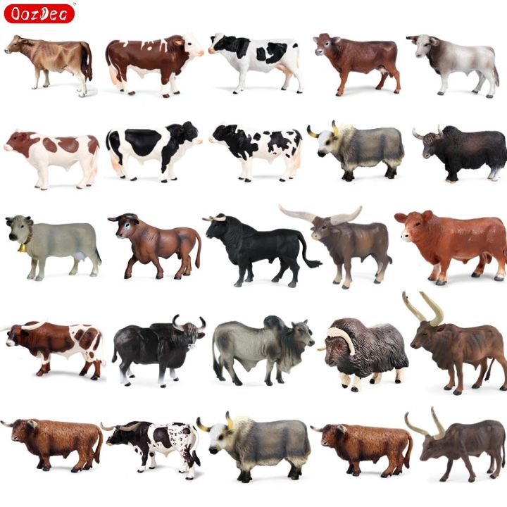OozDec Simulation Cute Farm Animals Milk Cow Cattle Calf Angus Bull ...