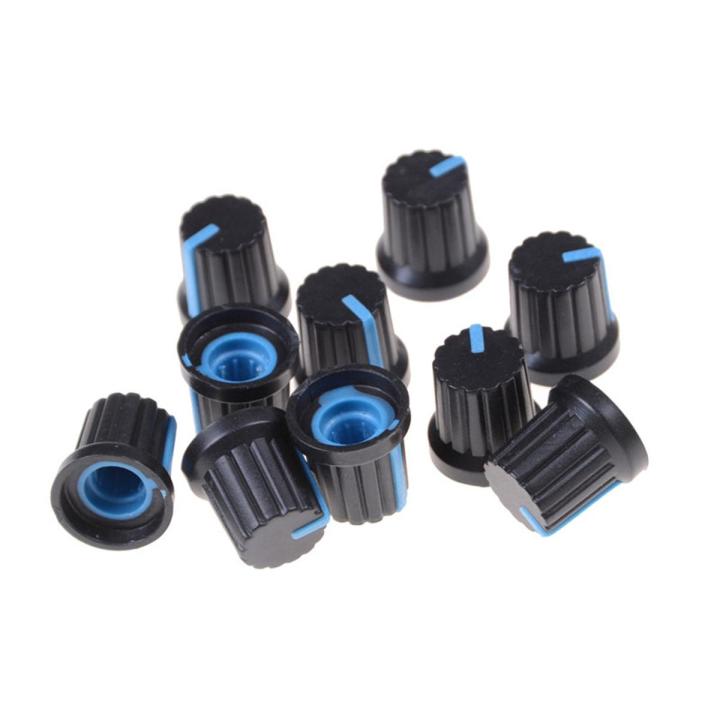 10Pcs Potentiometer Switch Knob Cap Hole Dia 6mm Volume Control Rotary ...
