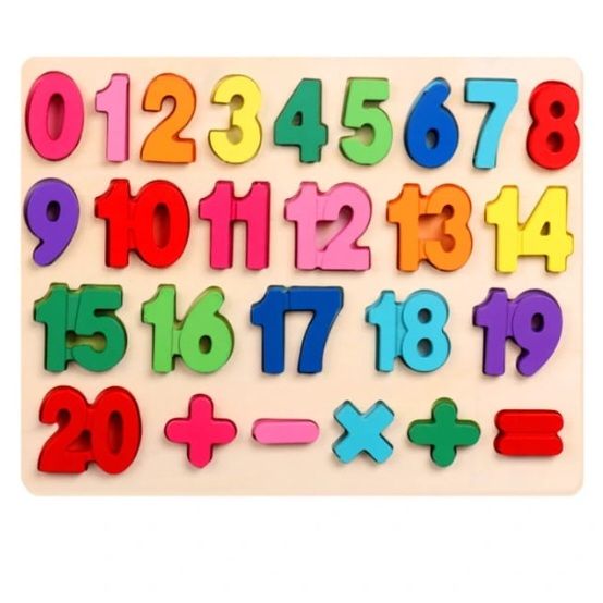 3D Wooden Number Puzzles for Kids Montessori Educational Learning ...