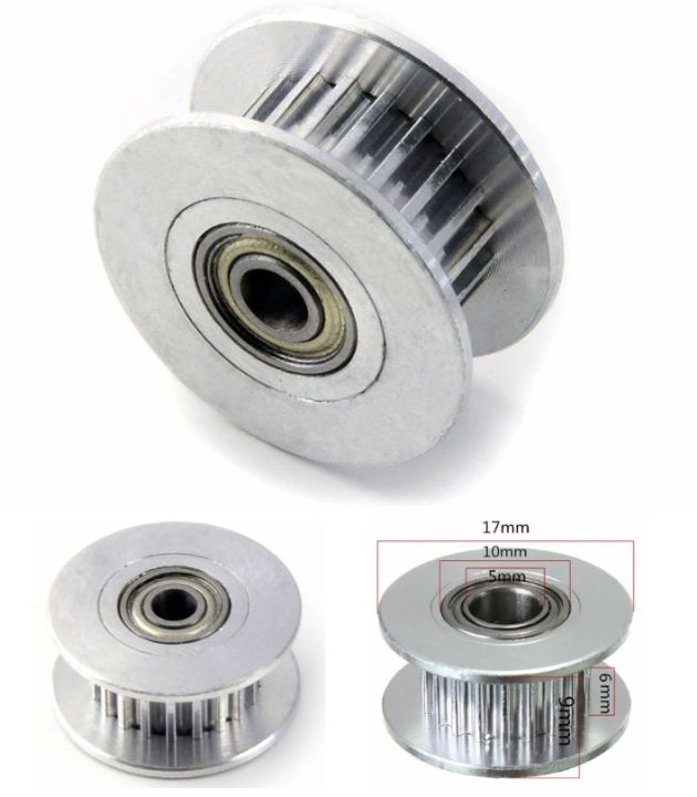 20Teeth 5mm M4 GT2 Pulley Aluminum Dual Bearings 2GT-20 | Daraz.pk