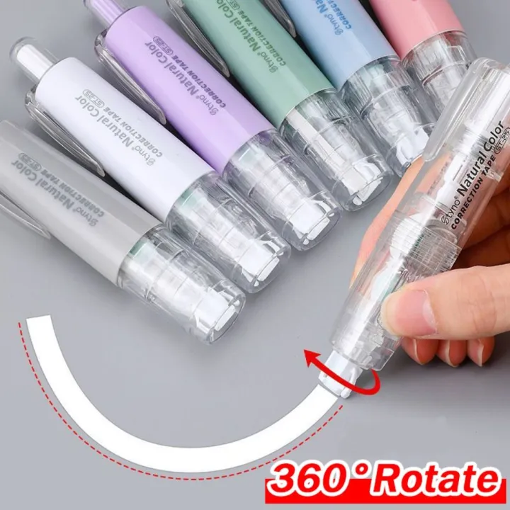 Cute Press Type Correction Tape Pen Shape Colorful Corrector ...