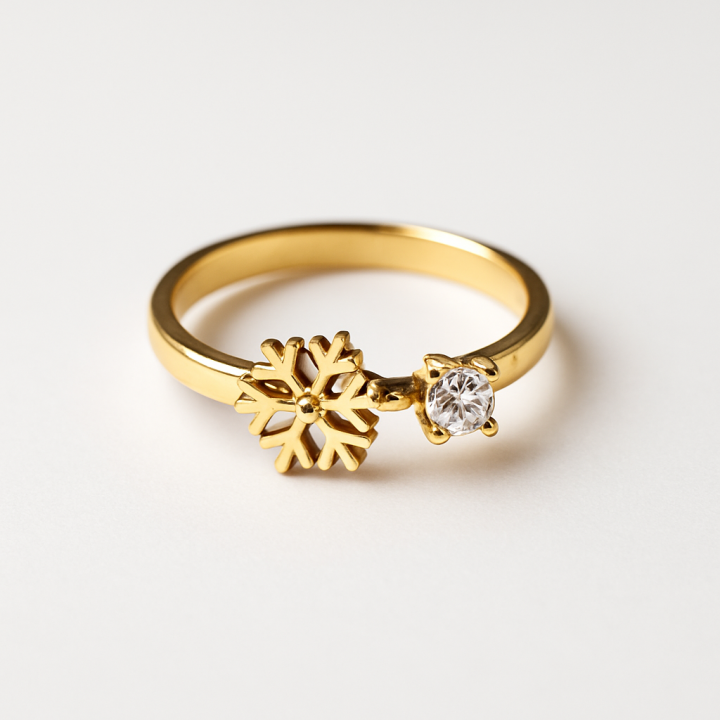 Gold Snowflake Ring | Daraz.pk