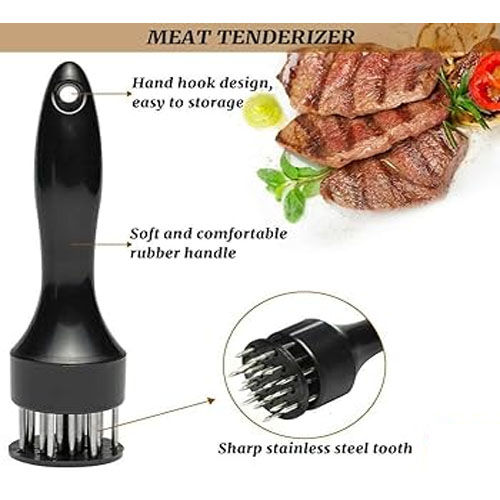Meat Tenderizer Stainless Steel Needle Ultra Sharp 20 Blades Meat ...