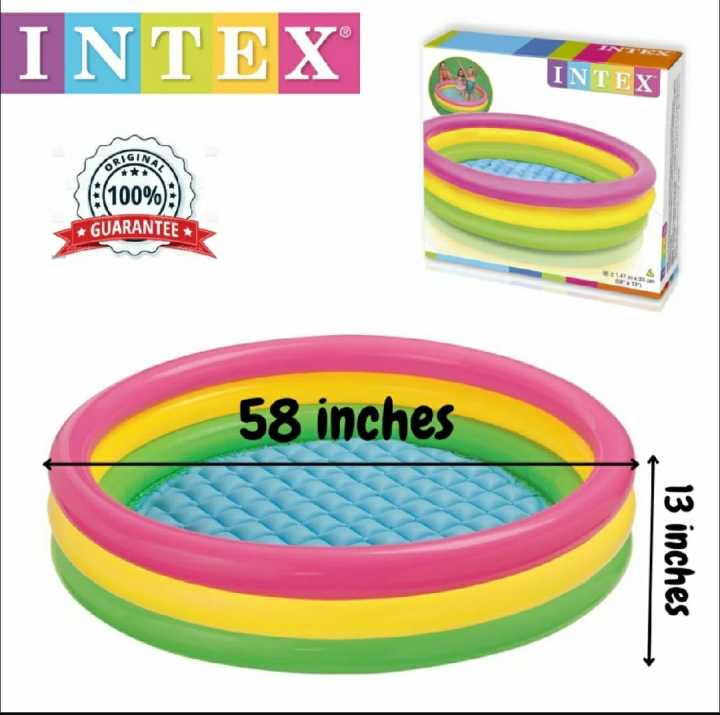 INTEX - Sunset Glow Baby Pool For Kids Inflatable Kids Bath Tub For ...