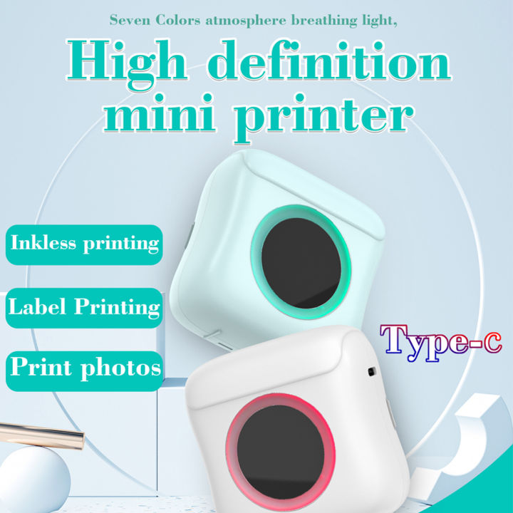 Pocket Printers Mini Portable Printer Label and Sticker Thermal ...