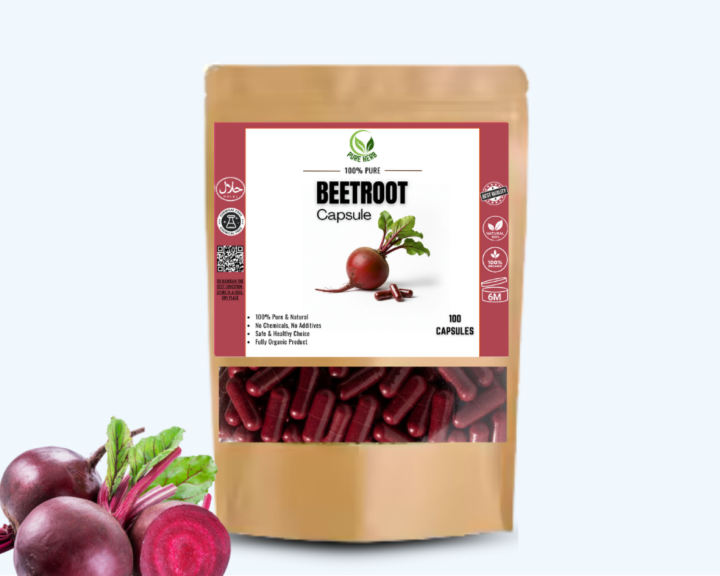 Beetroot Capsule – 100 Capsules Pack | Organic Beetroot Powder Capsules ...