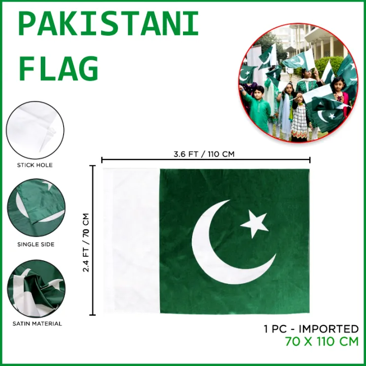 Pakistani National Flag – 70 x 110 cm, Premium Polyester, Perfect for ...