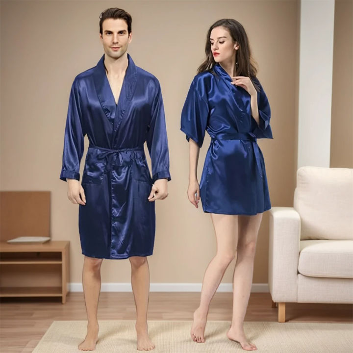 Bridal Groom Nighty Couple Gown Men Women Night Suits Ladies Sleepwear ...