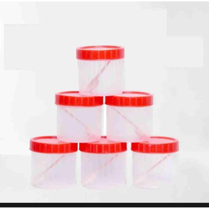 Star plastic SMALL size fancy jars multipurpose set of 6 jars | Daraz.pk