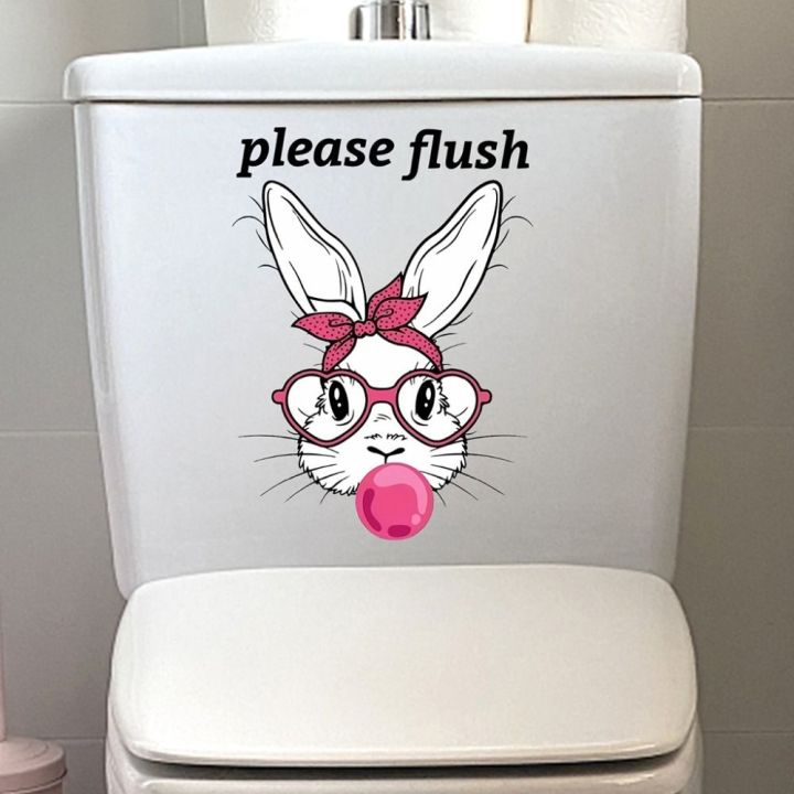 Cartoon PVC Sea Animal Toilet Sticker Washable Removable Toilet Sign ...