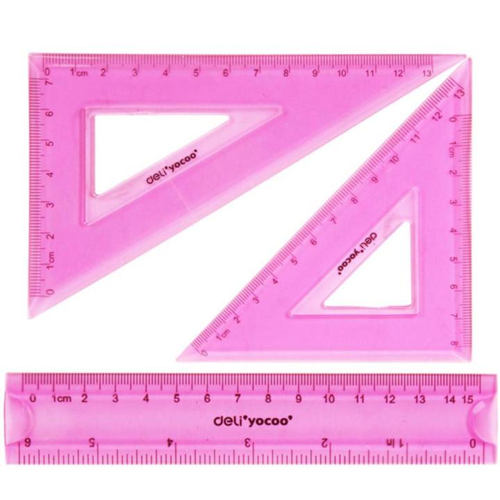 Deli 6204 Triangular Ruler Double Scale Infinite Bending Students Very ...
