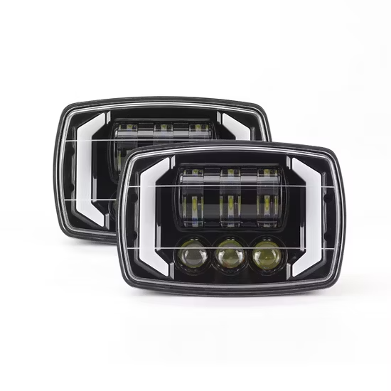 LED External Motorcycle Spotlight High / Low Beam with Yellow & White ...