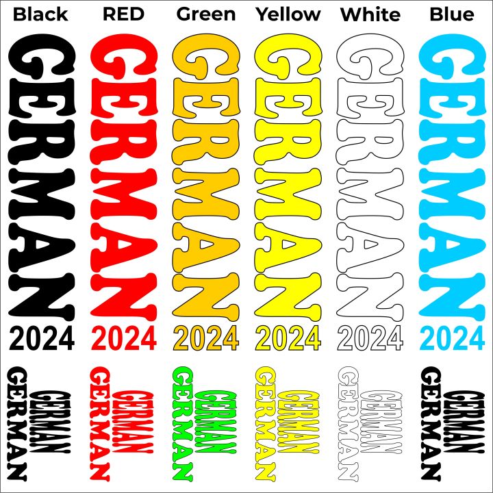 German Cricket Bat Stickers Complete set for all type of Classic ...