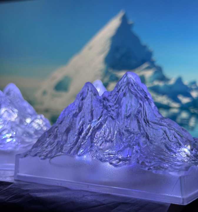 Lumina Glacier: A Premium LED Iceberg Decor with Transparent Crystal ...