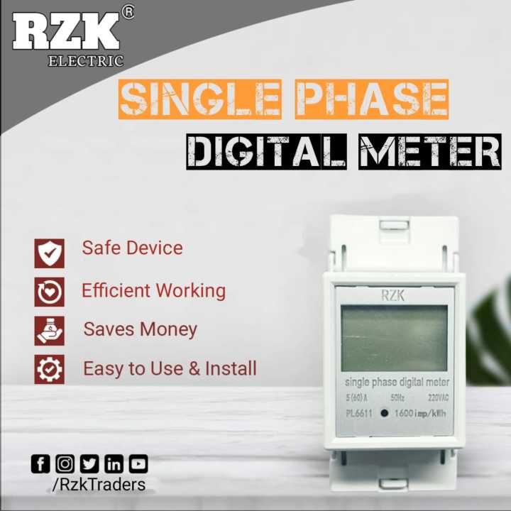 Digital Electric Sub Meter Unit Counter KWH Counter | Power Meter | KWH Meter | Single Phase and ...