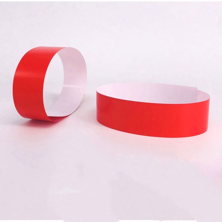 100Pcs/set Fashion Waterproof Disposable Bracelets Paper Tamper-Proof ...