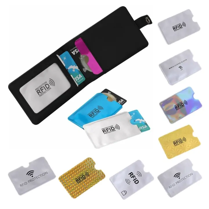 10pcs Portable NFC Blocking Anti RFID Card Holder Aluminium Foil Reader ...