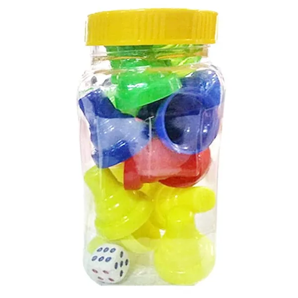 Box of Large Size Ludo Gotis/Tokens - Multicolor Pack with 2 Crystal ...