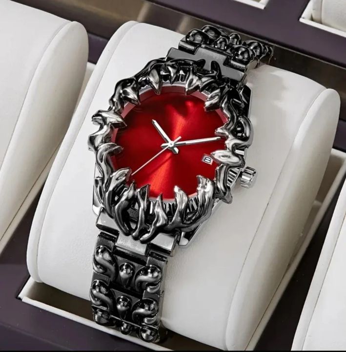 Red Thunder Luxury Watch – Lightning Dial, Premium Chain Strap, Stylish ...