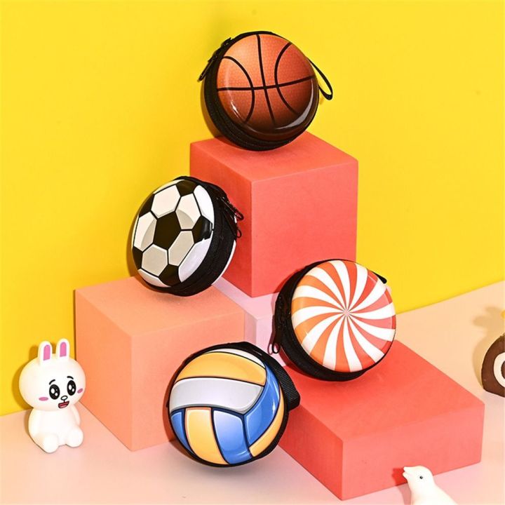 Mini Football Basketball Zip Coin Bag Small Wallet Coin Purse Headset ...