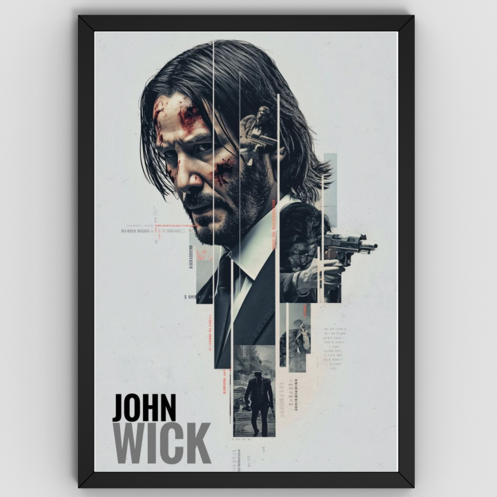 John Wick Art Poster | "Baba Yaga" Action Movie Portrait Wall Art ...