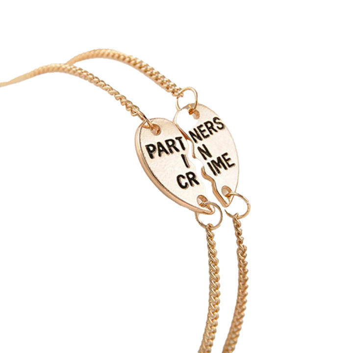 【Buy with eyes closed】2 Pcs Best Friends Forever Split Heart Pendant ...