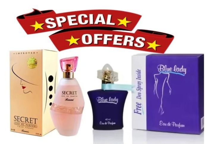 Pack of 2 Impression Of Blue Lady & Secret Perfume for Women Eau De ...