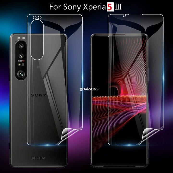 Sony Xperia 5 III Screen Protector Front back Hydrogel Film Jelly ...
