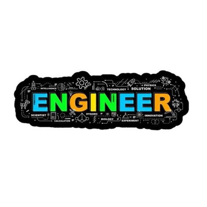 Engineer Sticker - 3 inch x 2 inch - Also Custom Stickers Available ...
