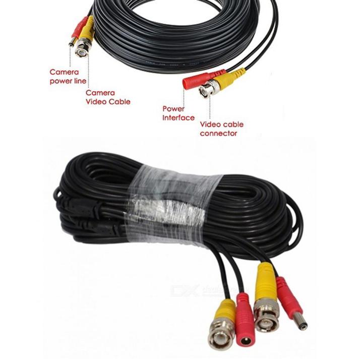 CCTV Power And Video Camera Cable 20M Wire | Daraz.pk