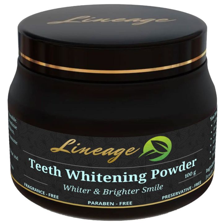 Lineage Teeth Whitening & Detox Powder for a Radiant Smile - 100 Gram ...