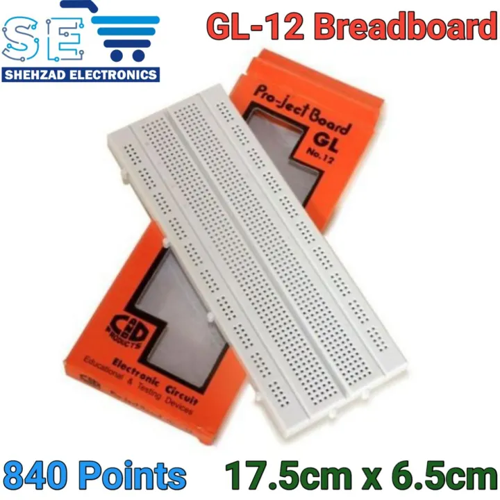840 holes Breadboard GL-12 Project Board Universal Board | Daraz.pk
