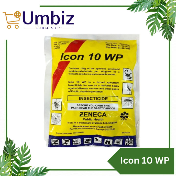 Icon 10 WP Insecticide Powder 62.5g Sachet – Mosquito and Cockroach ...