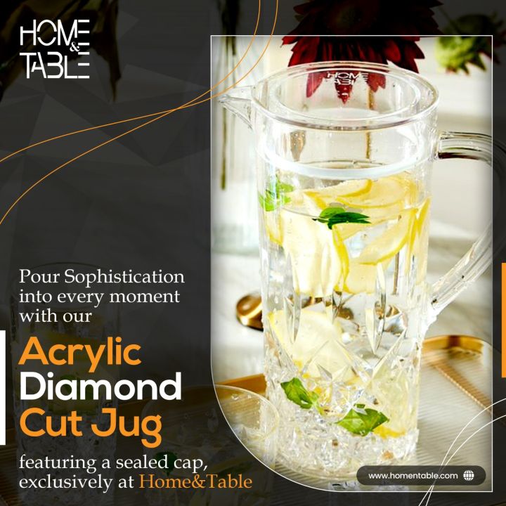 Acrylic Water Set | Acrylic transparent Water Set 7 Pcs including 6 ...