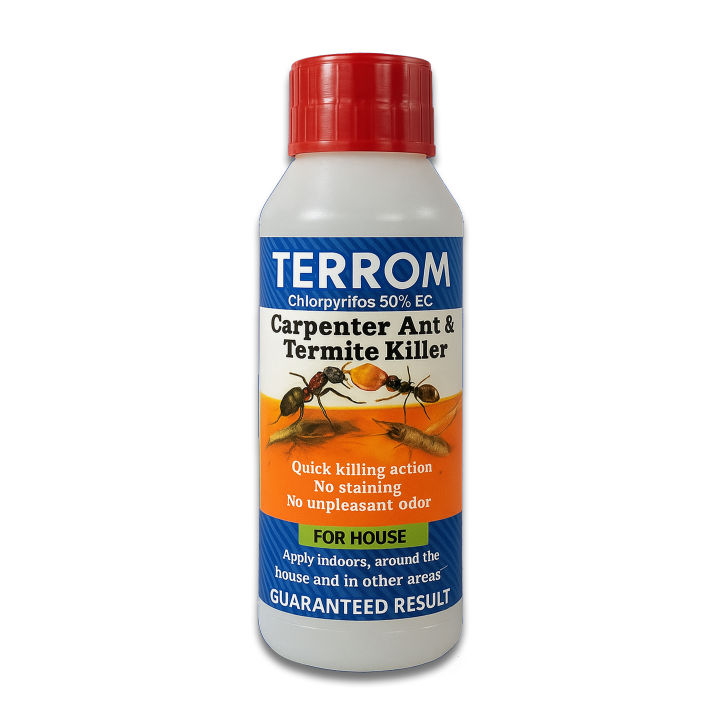 Terrom Chlorpyrifos 50% EC 500ml Termite Killer Liquid | Termite ...