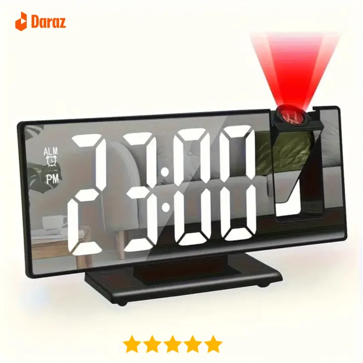 Digital Alarm Clock with Projector – LED Display, Time Projection on ...