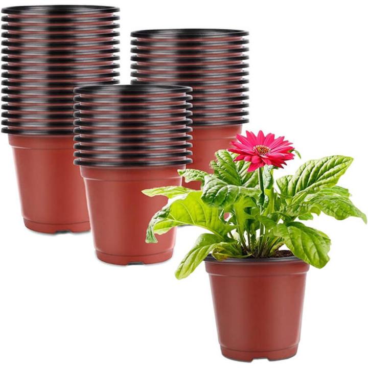 10 pcs of 100 mm Greenhouse PP Sheet Pots Nursery Double Color Garden ...