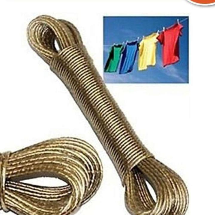 CLOTHESLINE HEAVY DUTY CLOTH LAUNDRY ROPE PVC COATED METAL WIRE - 20 ...
