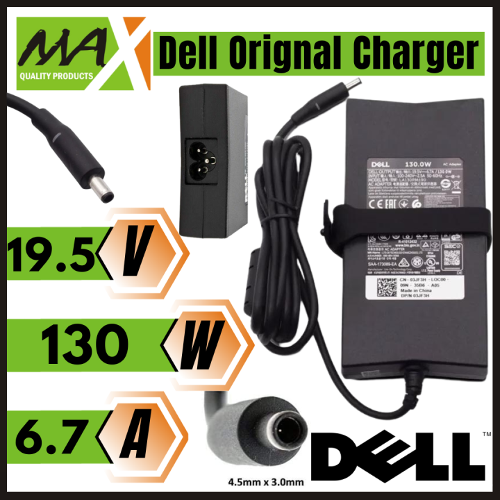 Dell 130W Laptop Charger Slim Pin 100% Orignal ( Without Cable ). By ...