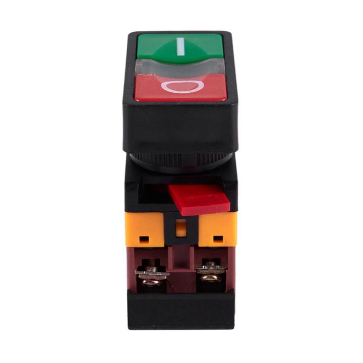 JDXHLAU 2X AC 220V Yellow Light ON-OFF START STOP Momentary Push Button ...