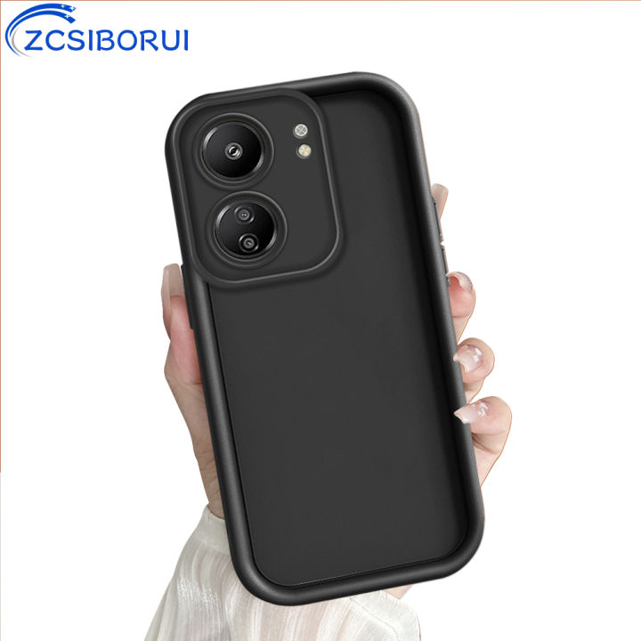 ZCSIBORUI for Redmi 13C Back Cover Luxury Soft Camera Protection Rubber ...