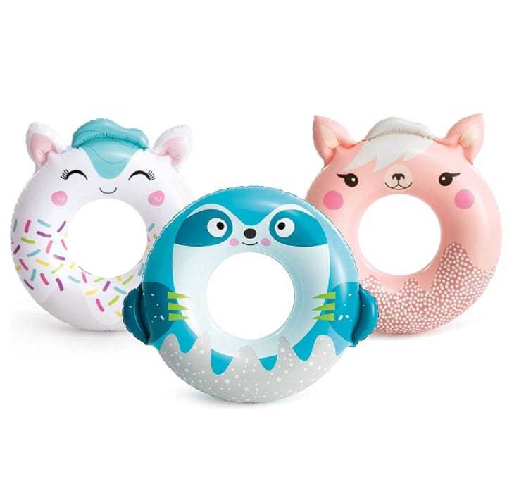 "INTEX 59266 Cute Animal Tubes | Inflatable Swim Ring 33" x 30" | Fun ...