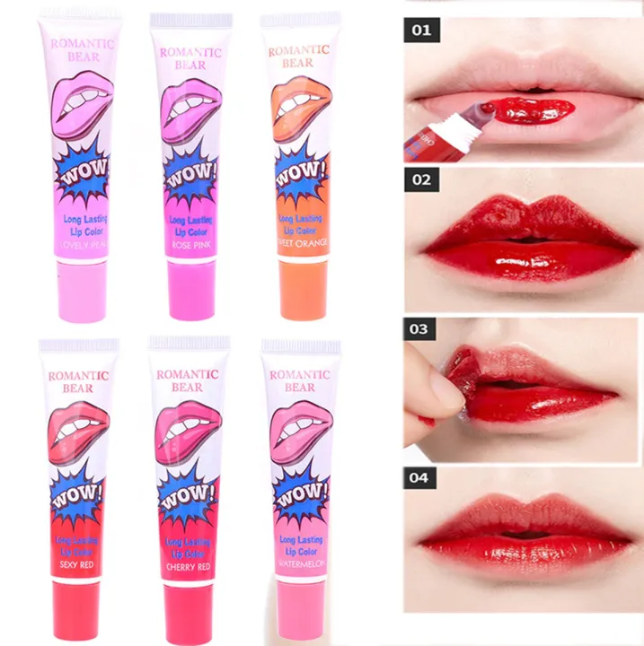 Tattoo Magic Color Peel Off Mask Tint Long Lasting Waterproof Lip Gloss ...