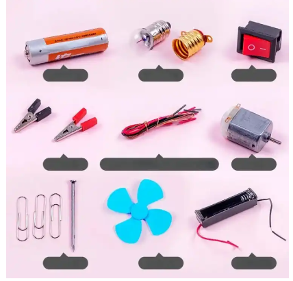 Electric Circuit Motor School Set 12 Pieces Electronic Science Project ...