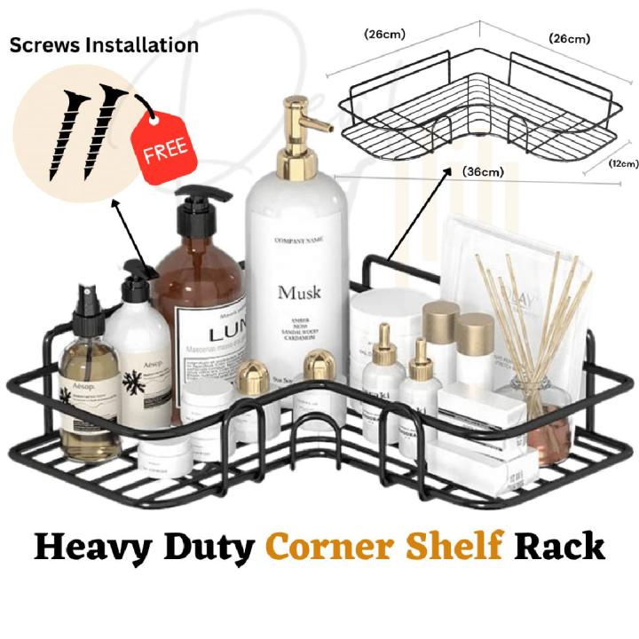 Heavy Duty Metal Bathroom Corner Punch Rack Iron Frame Kitchen Corner ...