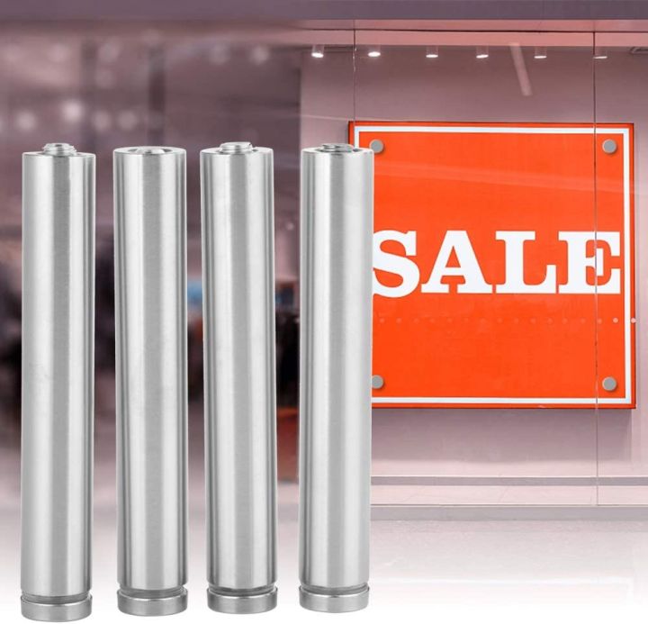 Stainless Steel Glass Spacer 6 inch Heavy Duty Mount Stand Off Bolts ...