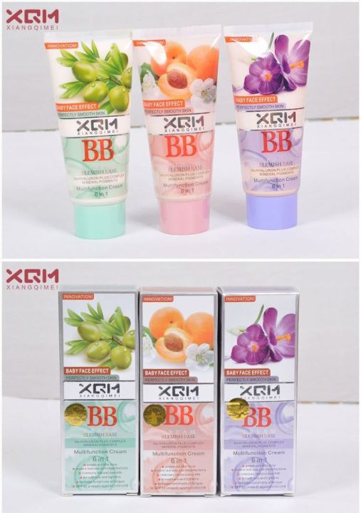 XQM BB Cream Blemish Base 6 in 1 Multifunction Cream Baby Face Foundation Effect With SPF 35 ...