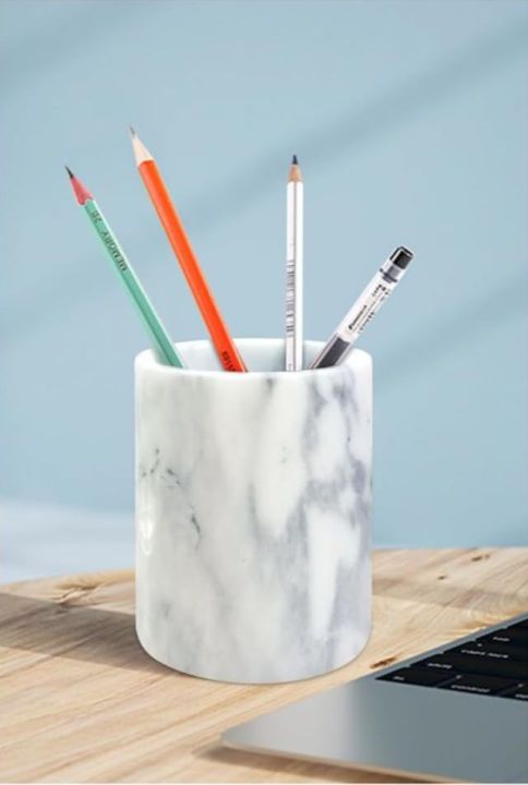 Marble Pen Holder & Makeup Brushes holders | Tumbler | Handcrafted ...
