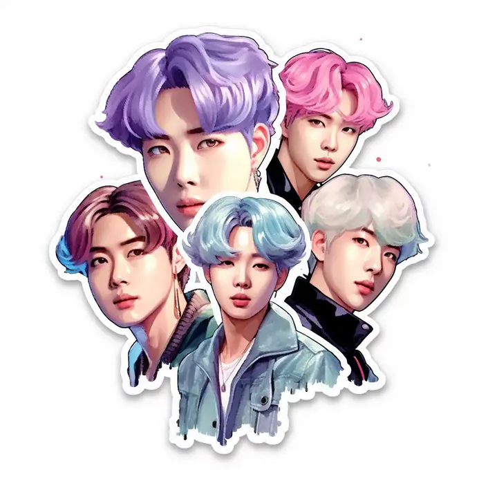 Premium A4 White Paper with Custom BTS Stickers | Personalized K-Pop ...